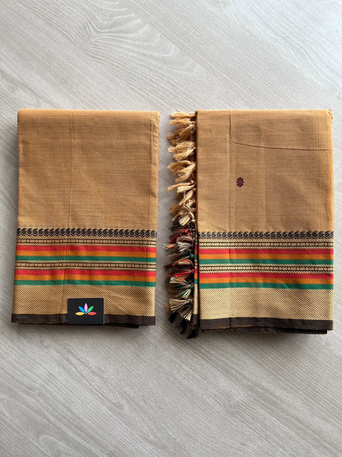 Traditional Border Cotton 2 Piece Sets - Kurti Fabric with Duppata - 2 ...